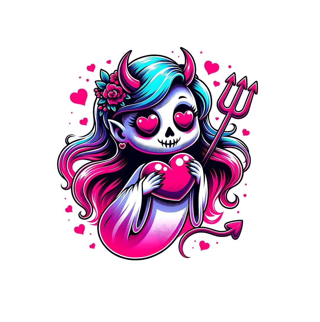 Vday Ghost Devil Girl PNG, Ghost PNG, Pink Ghost Png, Vday Png ...