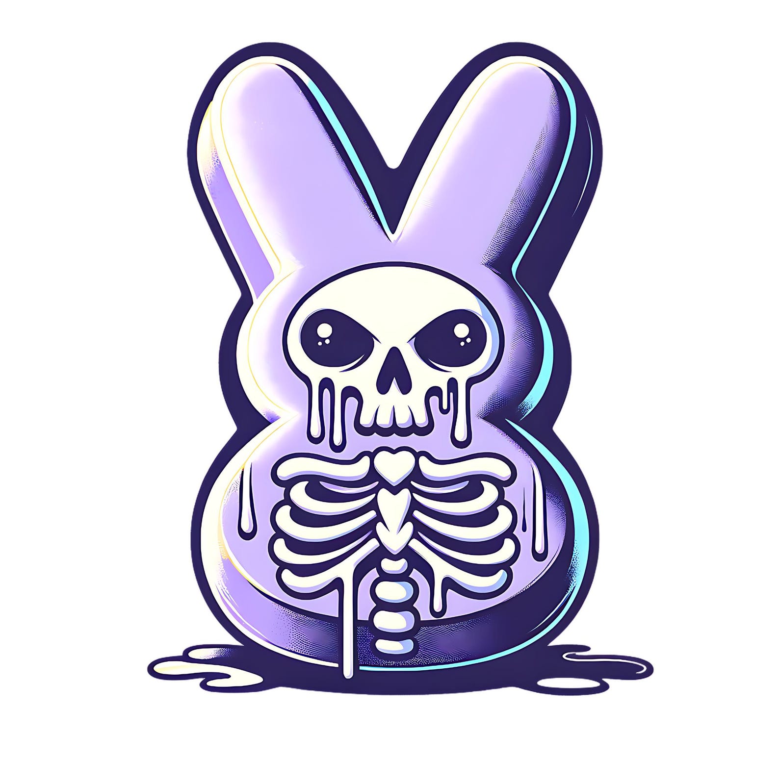 Skeleton Peep PNG, Spooky Peep Clipart, Spooky Easter Sublimation ...