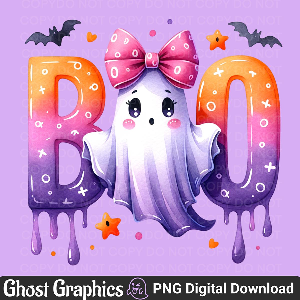 Boo Ghost PNG, Spooky Ghost Sublimation Design Funny Ghost PNG ...