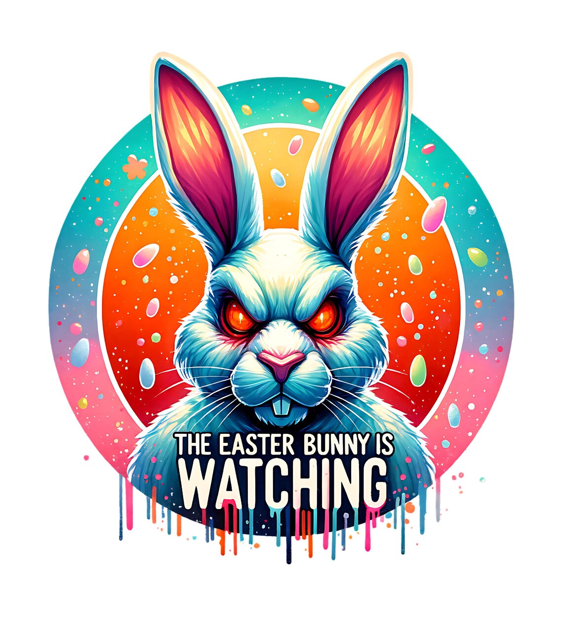 The Easter Bunny is Watching PNG, Easter Bunny Clipart,spooky Easter ...