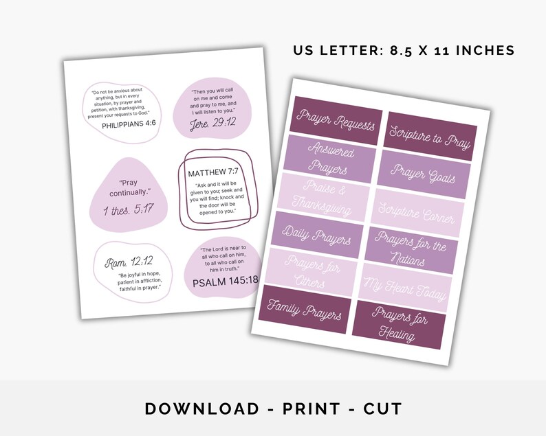 Prayer Board Kit Prayer Board Printables Prayer Cards Template ...