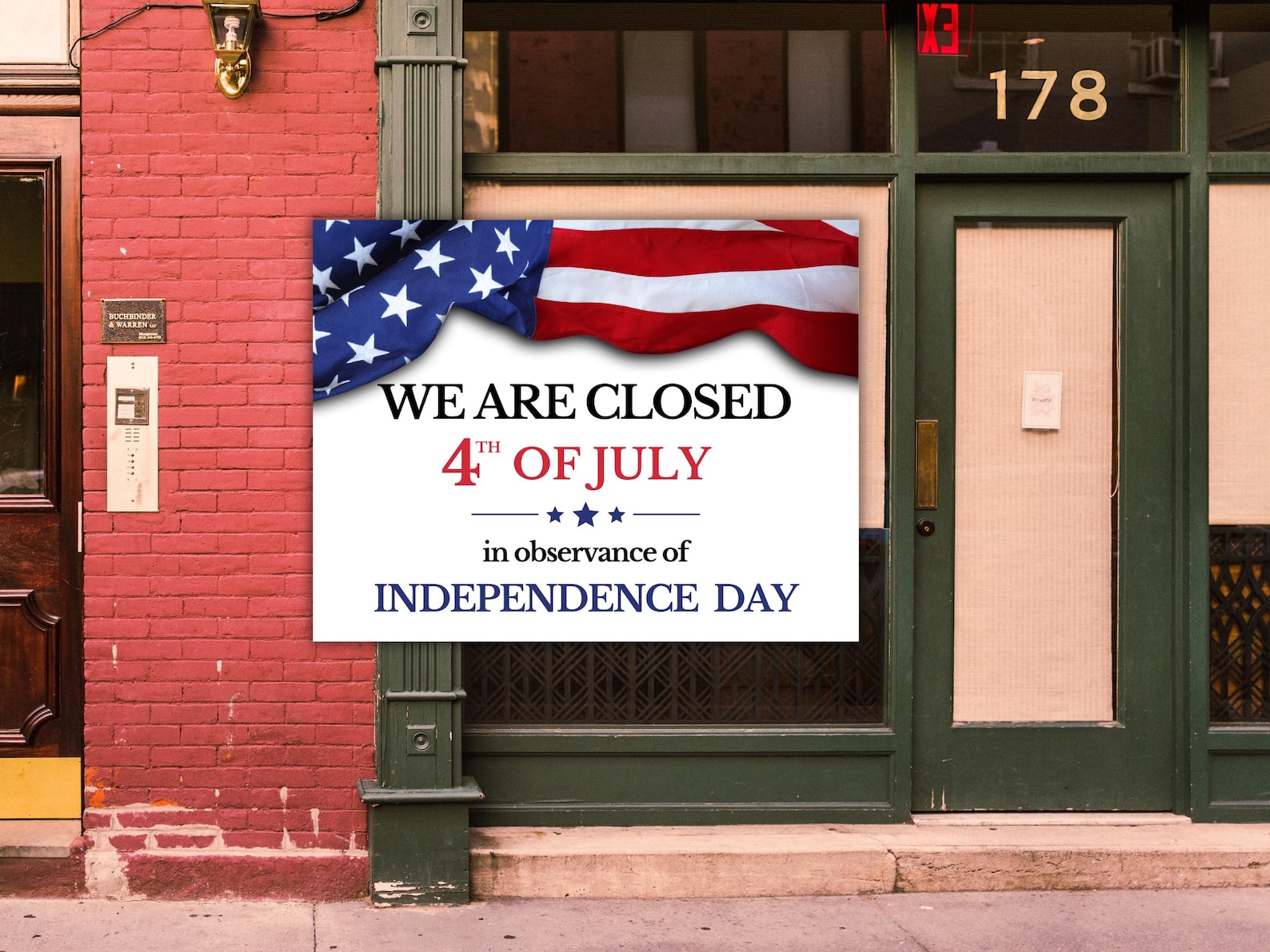 Closed for Independence Day Closed for 4th of July Closed Store Front ...