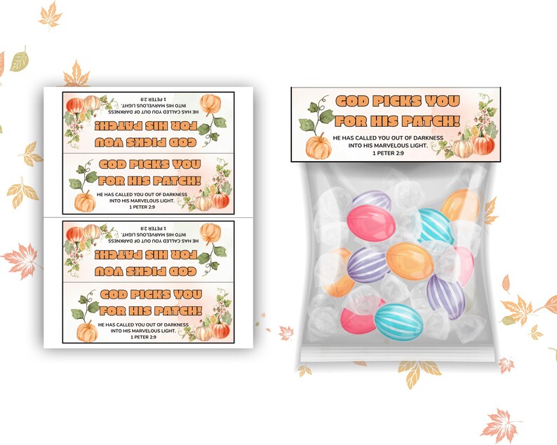 Christian Halloween Tract Goodie Bag Treat Topper Bible Verse Trunk or ...