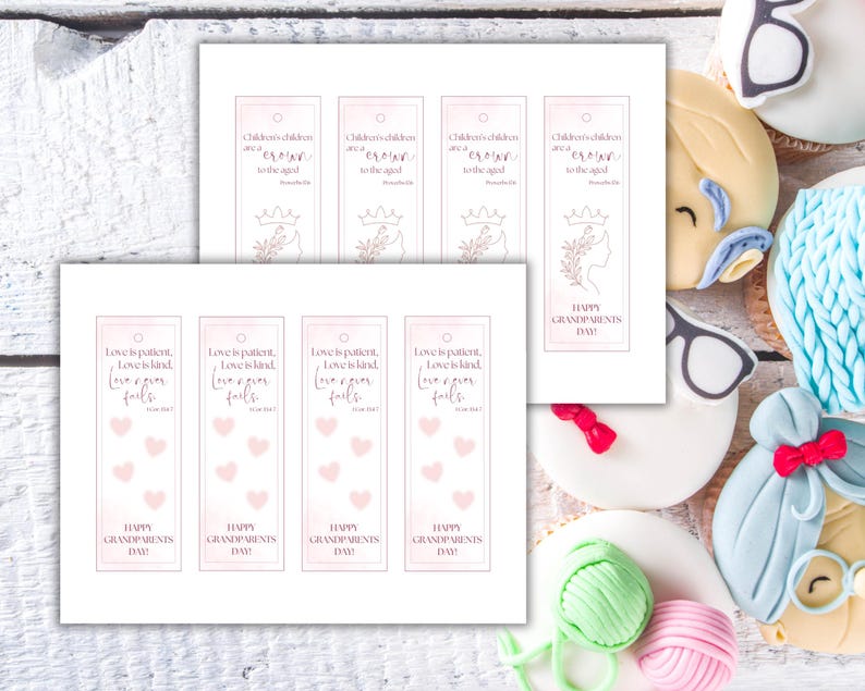 Grandparents Day Gift Christian Fingerprint Art Bookmark Printable ...