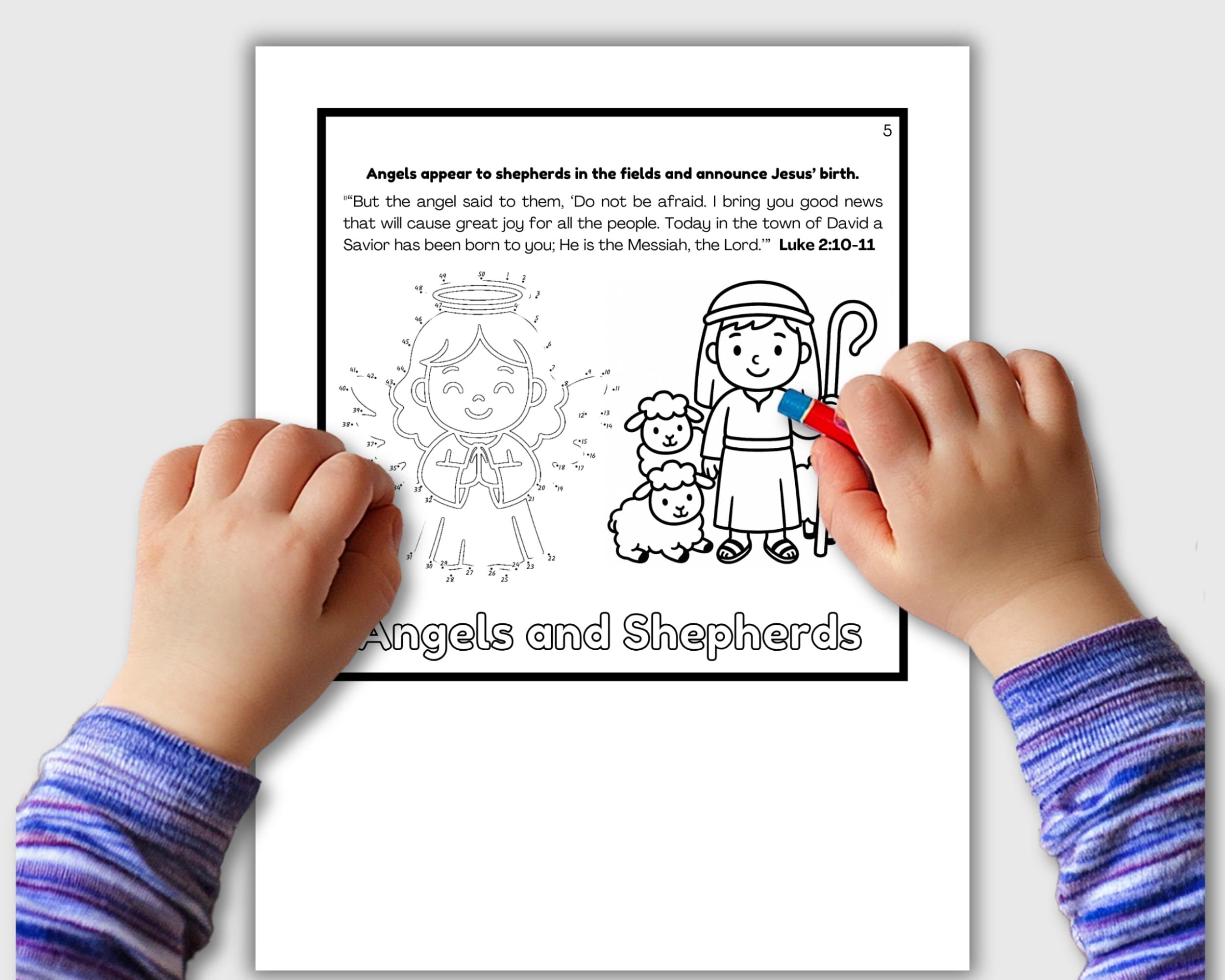 Christmas Nativity Story Flip Book for Kids Activity Pages Sunday ...