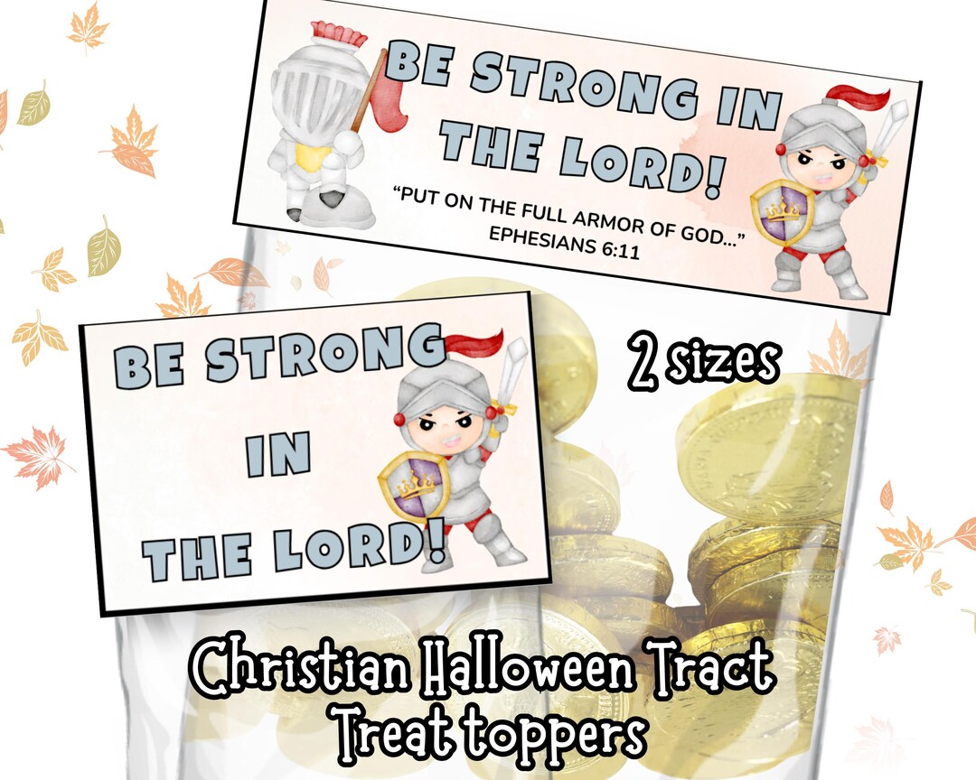 Christian Halloween Tract Goodie Bag Treat Topper Bible Verse Trunk or ...