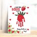 Mothers Day Handprint Art Strawberry Printable Mothers Day Keepsake I ...