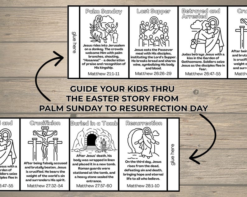 Holy Week Easter Story Folding Activity for Holy Week Kids Activity ...