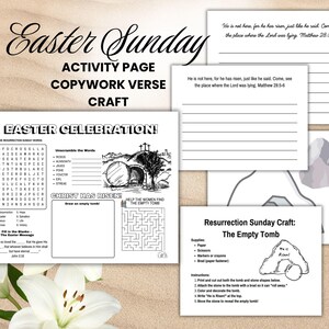 Easter Bible Activity Placemat Coloring Page for Palm Sunday Kids ...