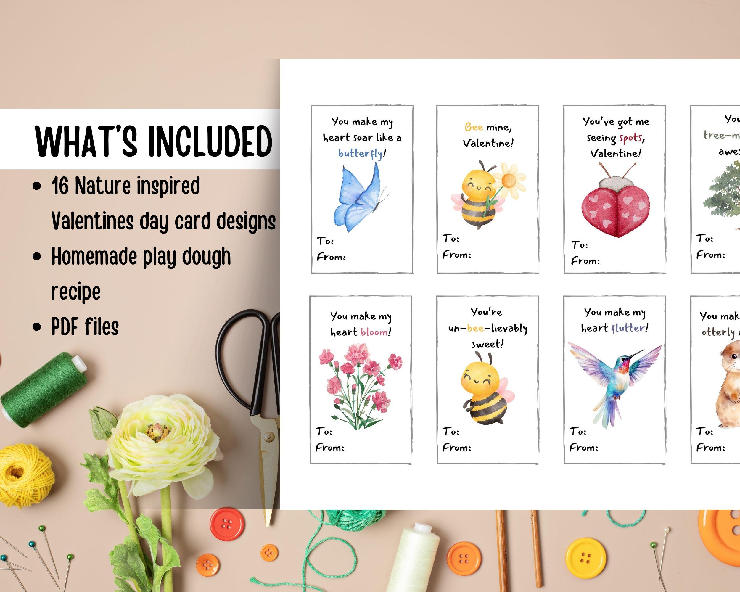 Nature Valentine Day Cards Nature Puns Woodland Forest Outdoor School ...