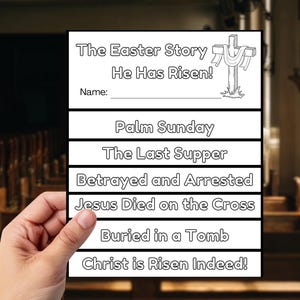 Holy Week Easter Story Flip Book for Kids Activity Pages Sunday School ...