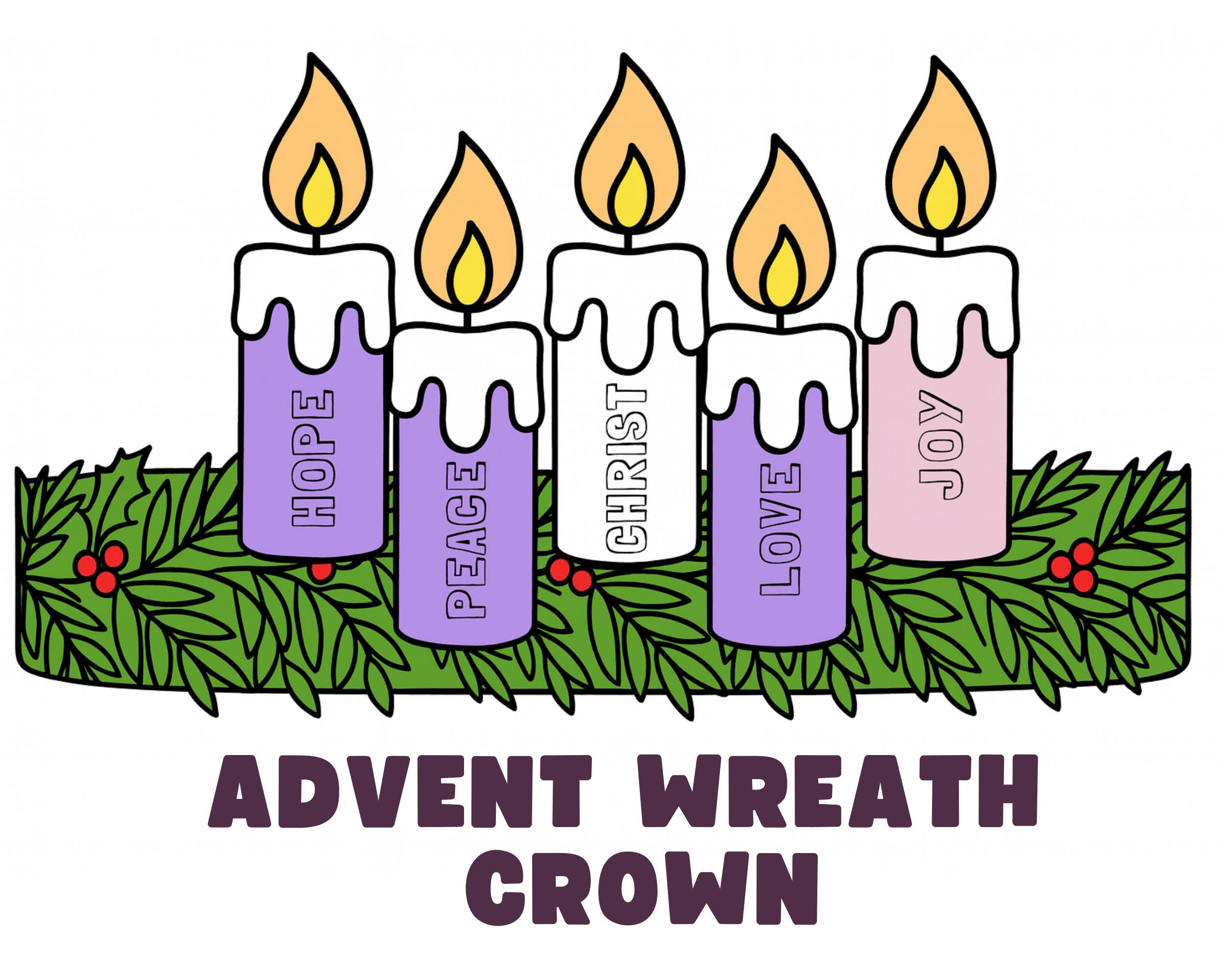 Advent Wreath Craft Advent Candle Crown for Kids for Christmas ...