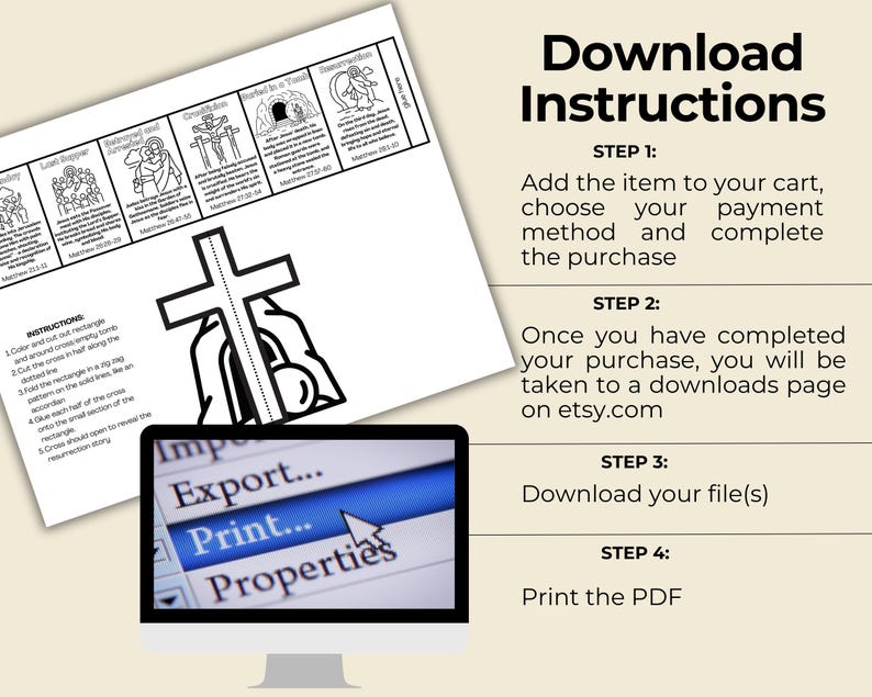 Holy Week Easter Story Folding Activity for Holy Week Kids Activity ...