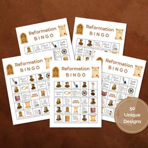 Reformation Day Bingo Printable Christian Game for Kids Homeschool ...