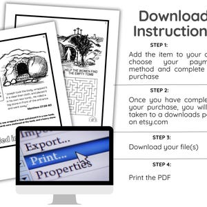 Easter Story Flip Book for Holy Week Kids Activity Pages Sunday School ...