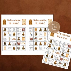 Reformation Day Bingo Printable Christian Game for Kids Homeschool ...