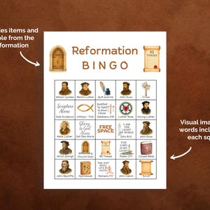 Reformation Day Bingo Printable Christian Game for Kids Homeschool ...