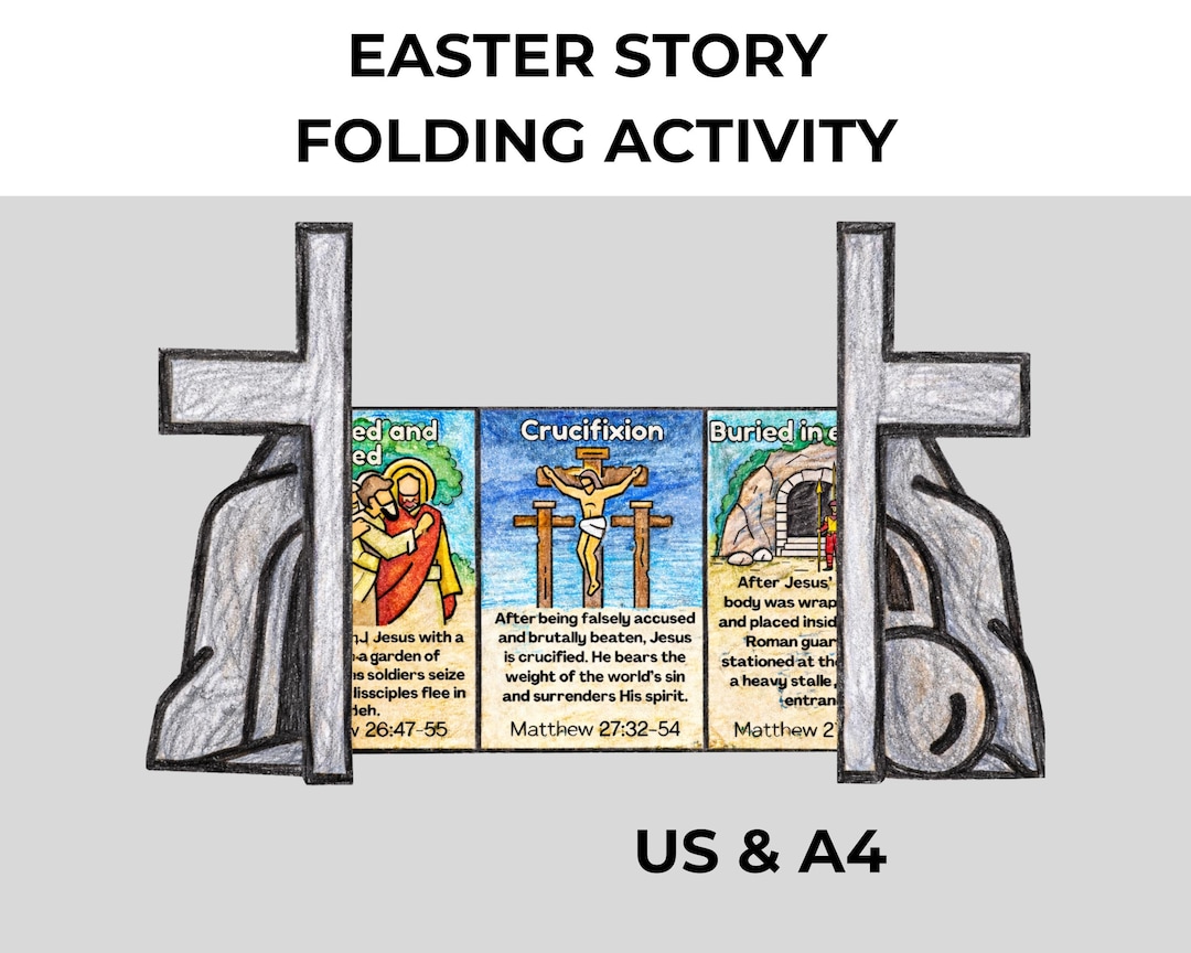 Holy Week Easter Story Folding Activity for Holy Week Kids Activity ...