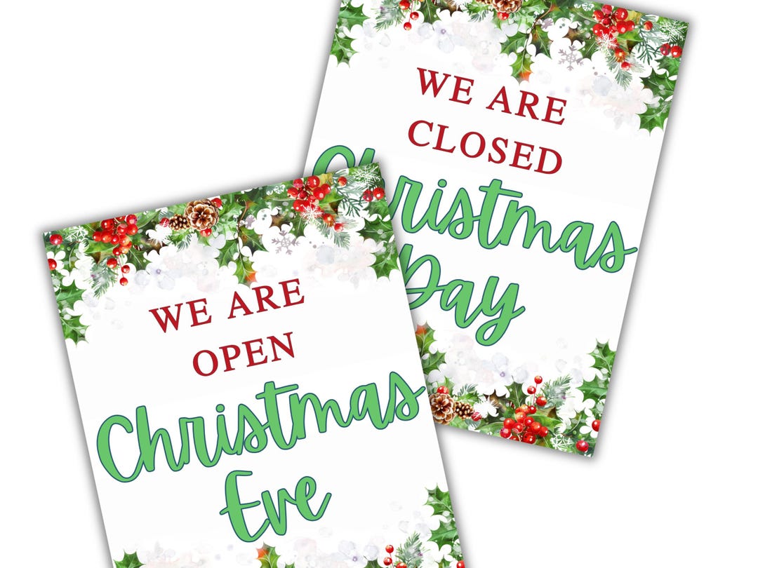 Printable Business Hours Sign Holiday Hours Notice Corporate Holiday ...