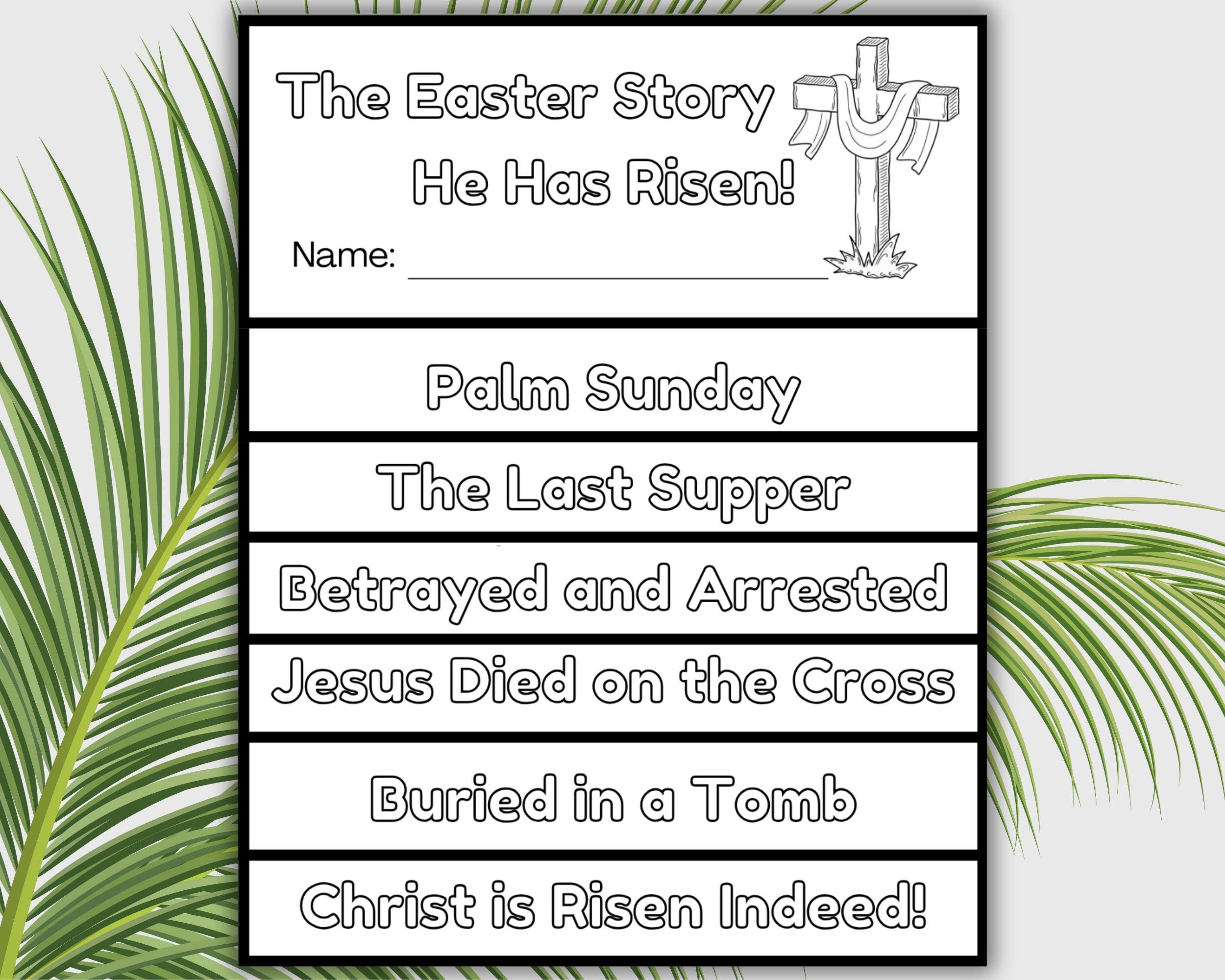 Holy Week Easter Story Flip Book for Kids Activity Pages Sunday School ...