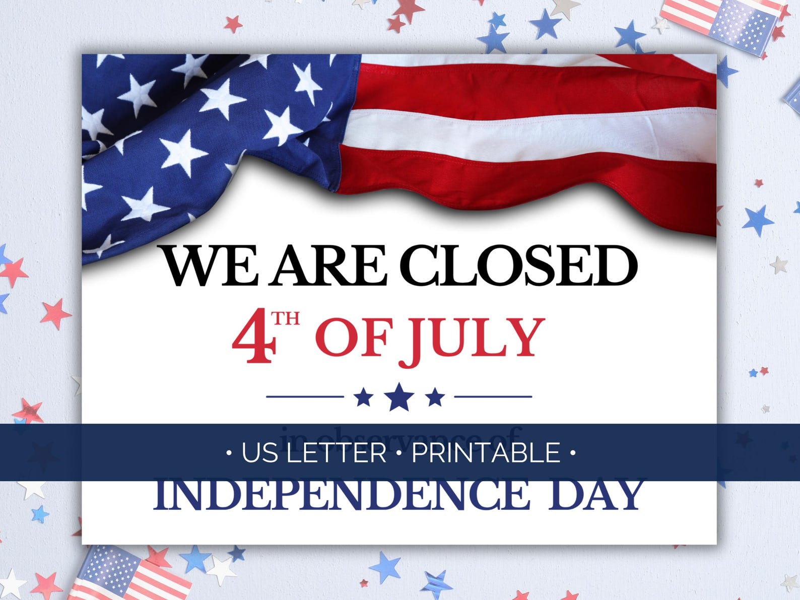 Closed for Independence Day Closed for 4th of July Closed Store Front ...