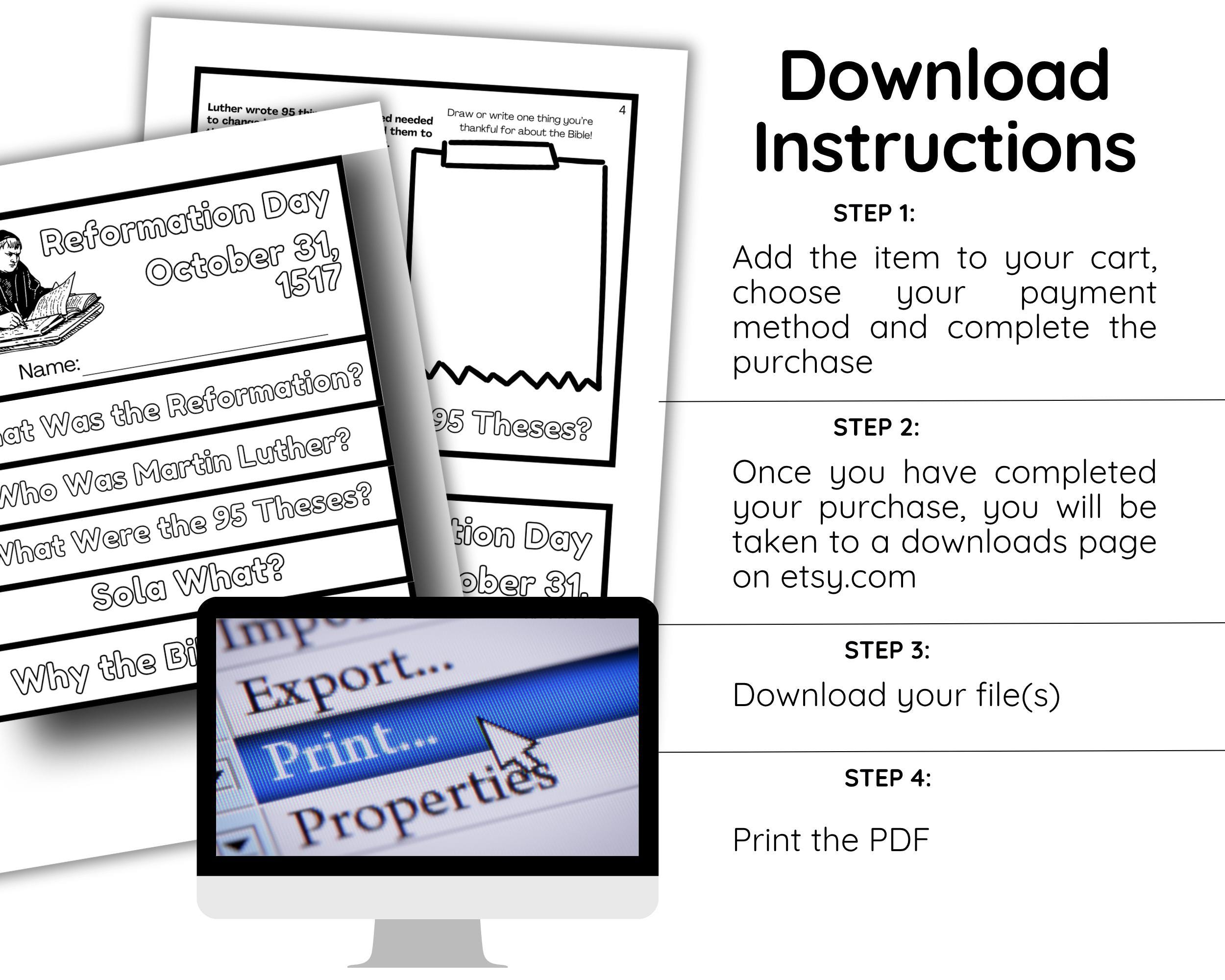 Reformation Day Kids Bible Flip Book Martin Luther Craft Printable ...
