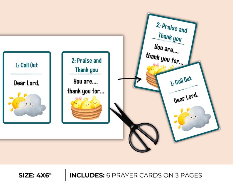 Prayer Cards for Kids Teach Your Child to Pray Printable Beginner ...