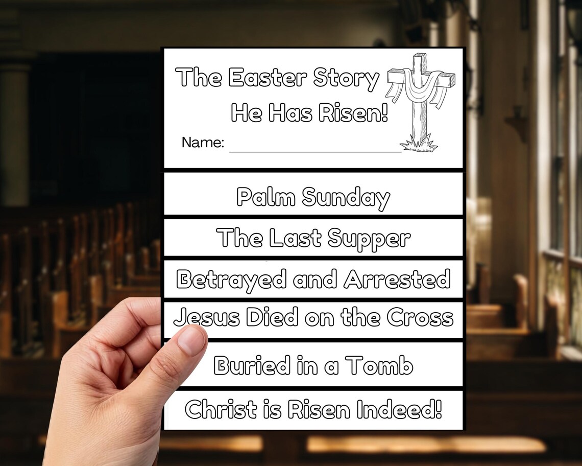 The Easter Story Flip Book Bundle for Palm Sunday Activity for Holy ...
