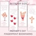 Christian Fingerprint Art Bookmark Printable Gift for Mothers Day ...