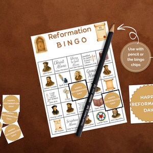Reformation Day Bingo Printable Christian Game for Kids Homeschool ...