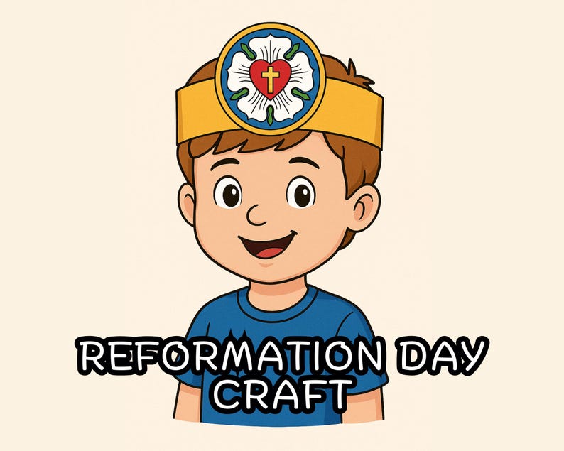 Reformation Day Craft Martin Luther Rose Crown Activity Page for Kids ...
