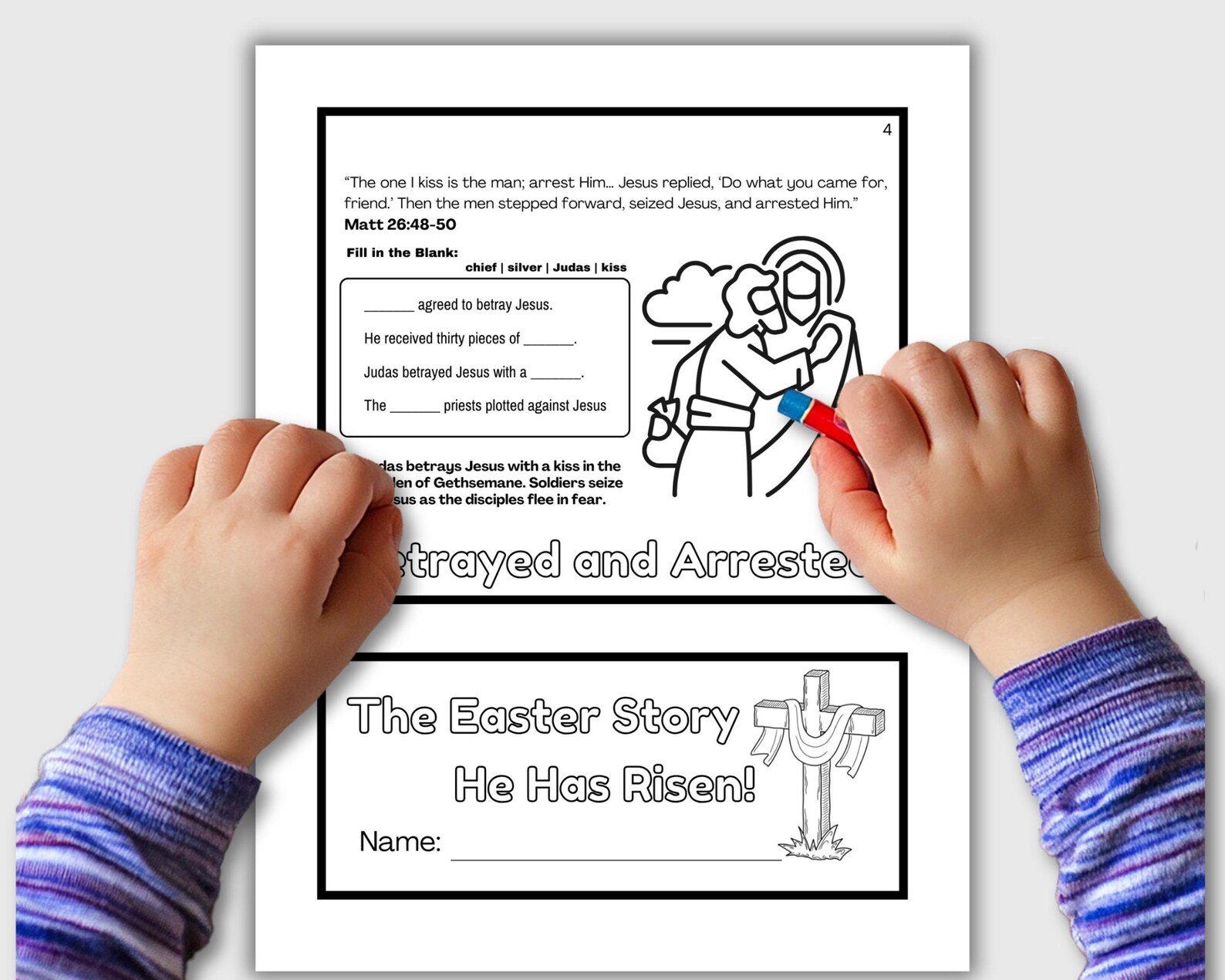 The Easter Story Flip Book Bundle for Palm Sunday Activity for Holy ...