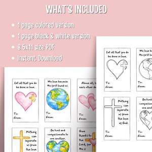 Bible Verse Valentines Day Cards for Kids Classroom Party Valentine ...