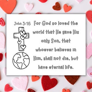 Valentines Day Bible Activity Placemat Coloring Page Kids Valentine ...
