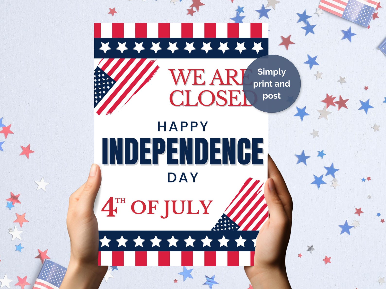 Closed for Independence Day Closed for 4th of July Closed Store Front ...