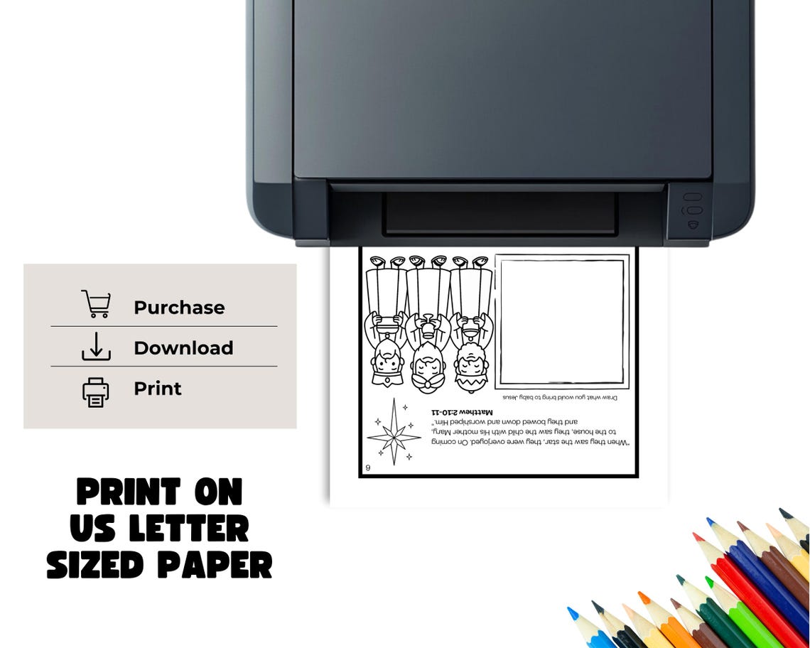 Christmas Nativity Story Flip Book for Kids Activity Pages Sunday ...