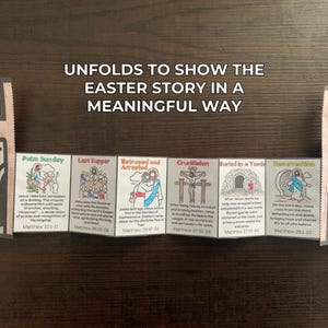 Holy Week Easter Story Folding Activity for Holy Week Kids Activity ...