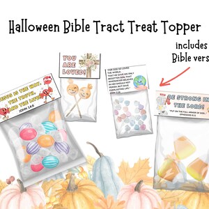 Christian Halloween Tract Goodie Bag Treat Topper Bible Verse Trunk or ...