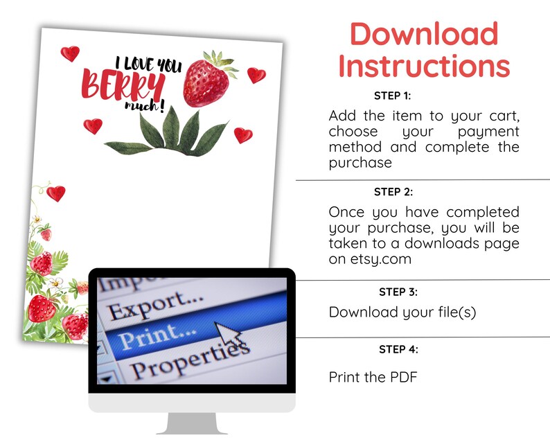 Mothers Day Handprint Art Strawberry Printable Mothers Day Keepsake I ...