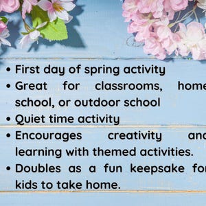 Spring Activity Placemat Coloring Page for First Day of Spring Easter ...