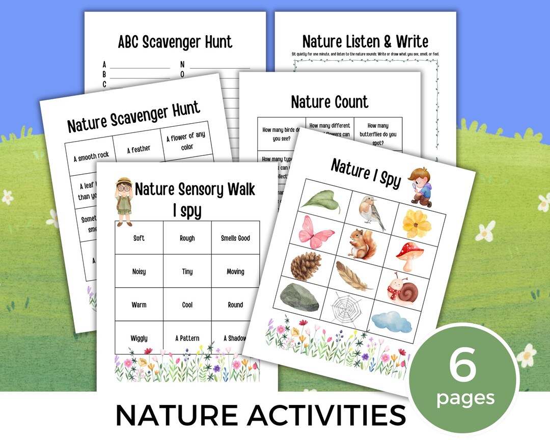 Nature Scavenger Hunt Nature Walk I Spy Outdoor Sensory Walk Activities ...