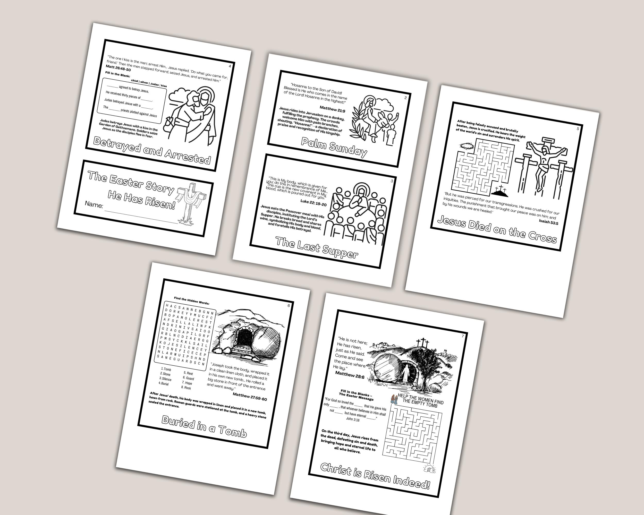 The Easter Story Flip Book Bundle for Palm Sunday Activity for Holy ...