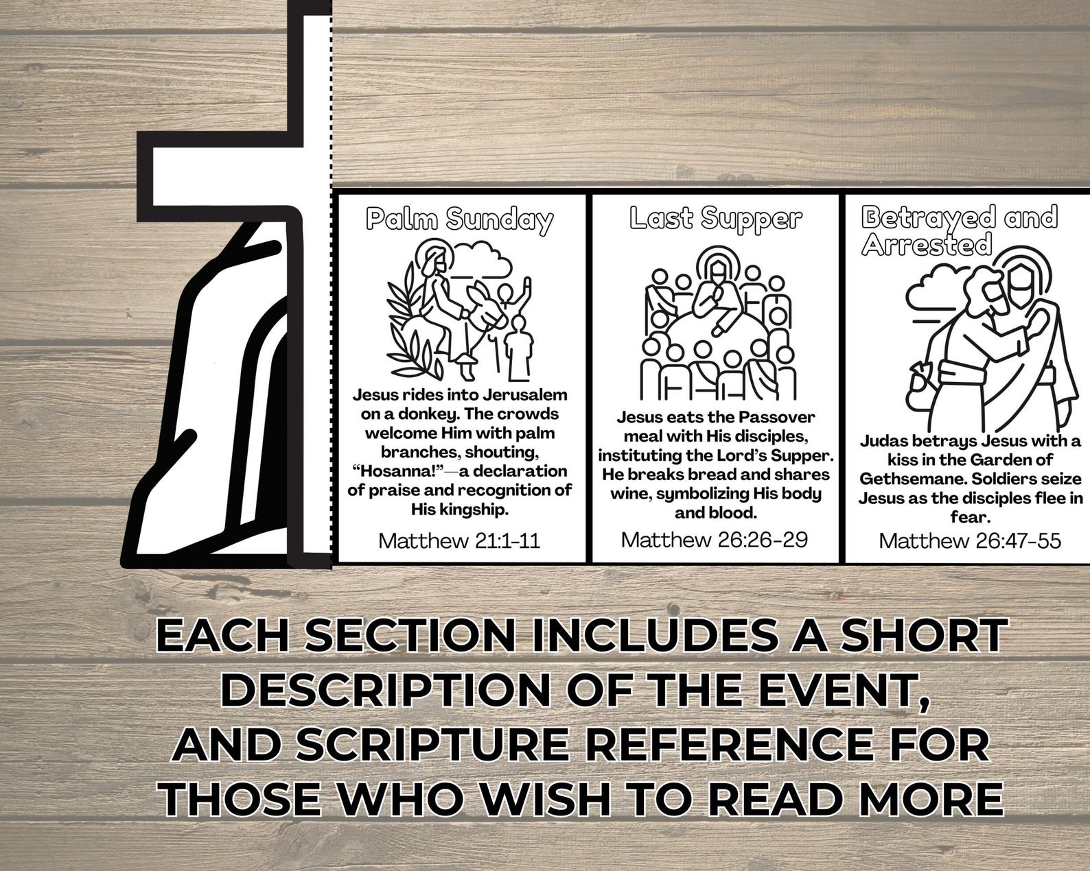 Holy Week Easter Story Folding Activity for Holy Week Kids Activity ...