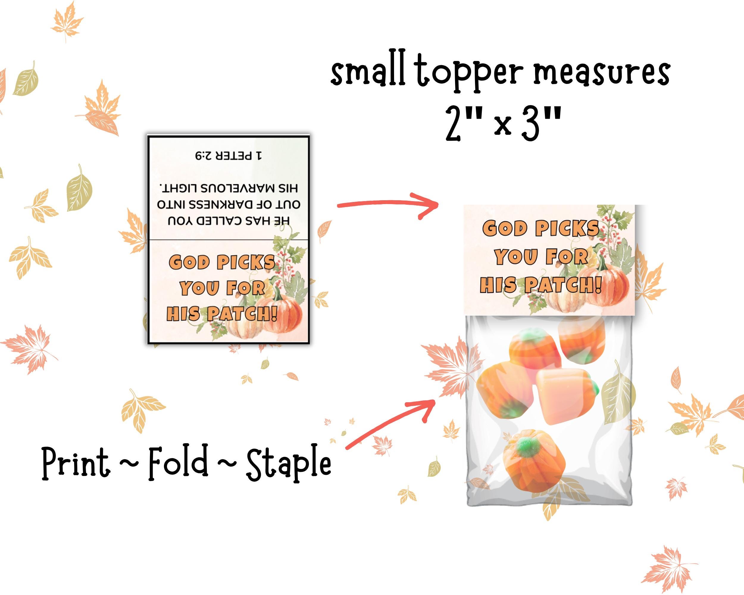 Christian Halloween Tract Goodie Bag Treat Topper Bible Verse Trunk or ...