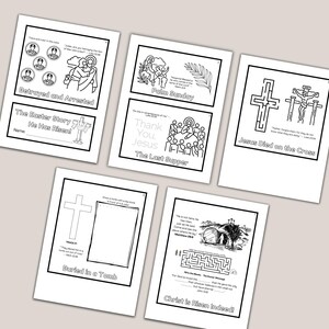 The Easter Story Flip Book Bundle for Palm Sunday Activity for Holy ...
