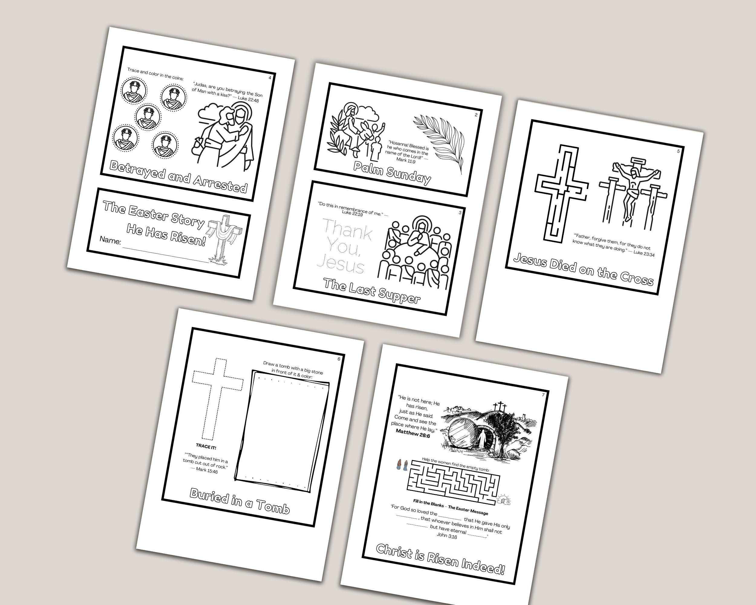 The Easter Story Flip Book Bundle for Palm Sunday Activity for Holy ...