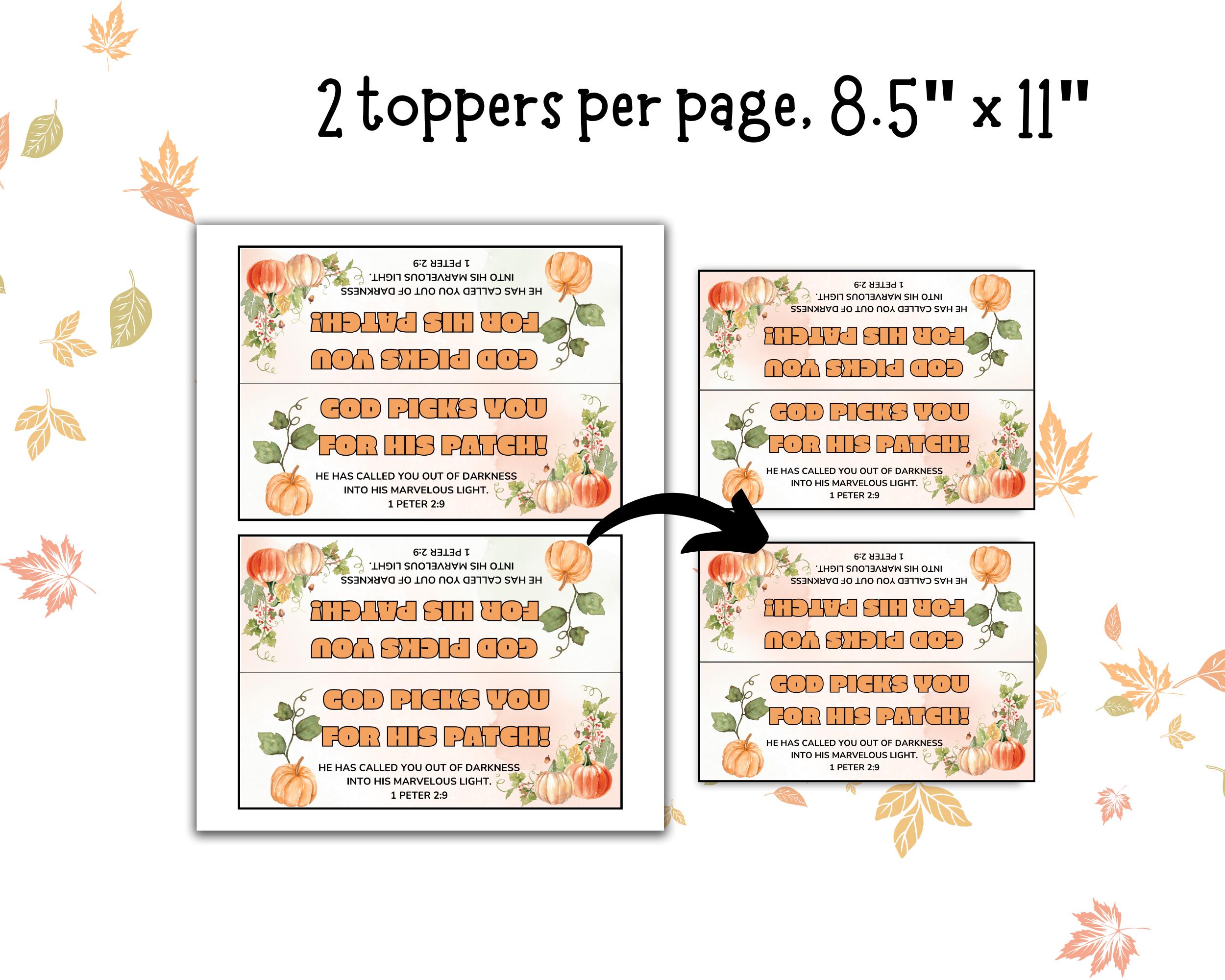 Christian Halloween Tract Goodie Bag Treat Topper Bible Verse Trunk or ...