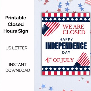 Closed for Independence Day Closed for 4th of July Closed Store Front ...