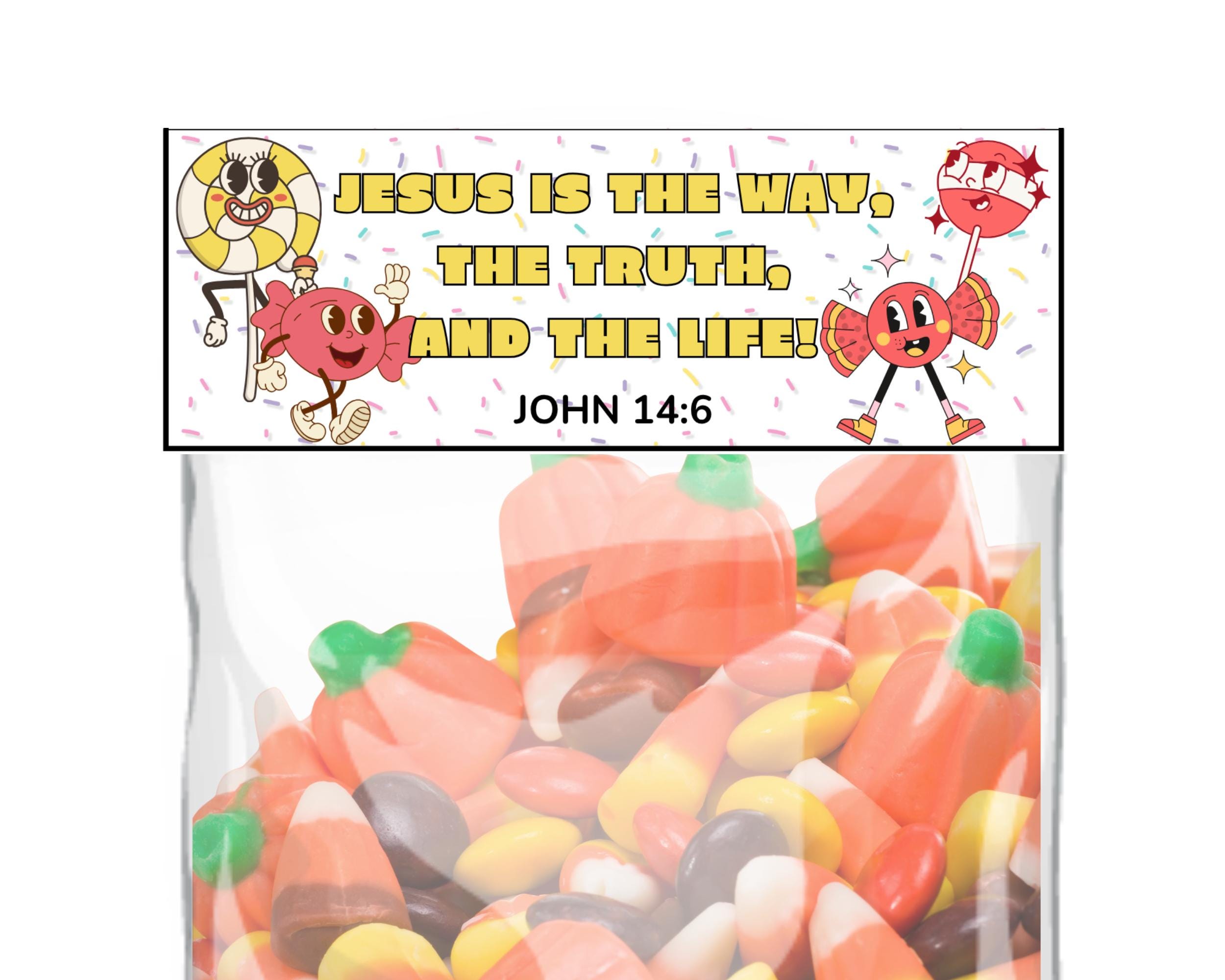 Christian Halloween Tract Goodie Bag Treat Topper Bible Verse Trunk or ...