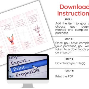 Christian Fingerprint Art Bookmark Printable Gift for Mothers Day ...